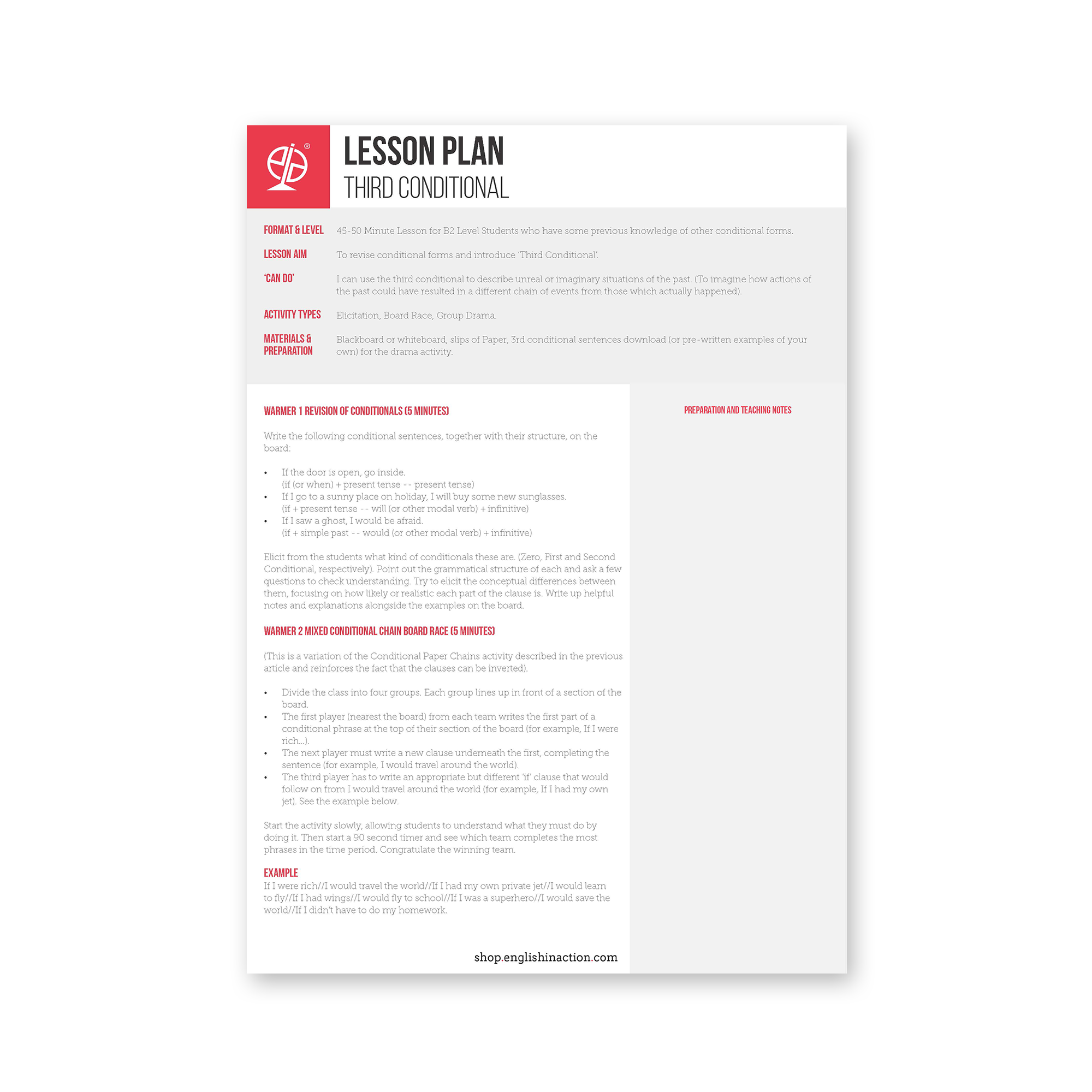 Free EFL Resources | Classroom Activities | EiA Shop